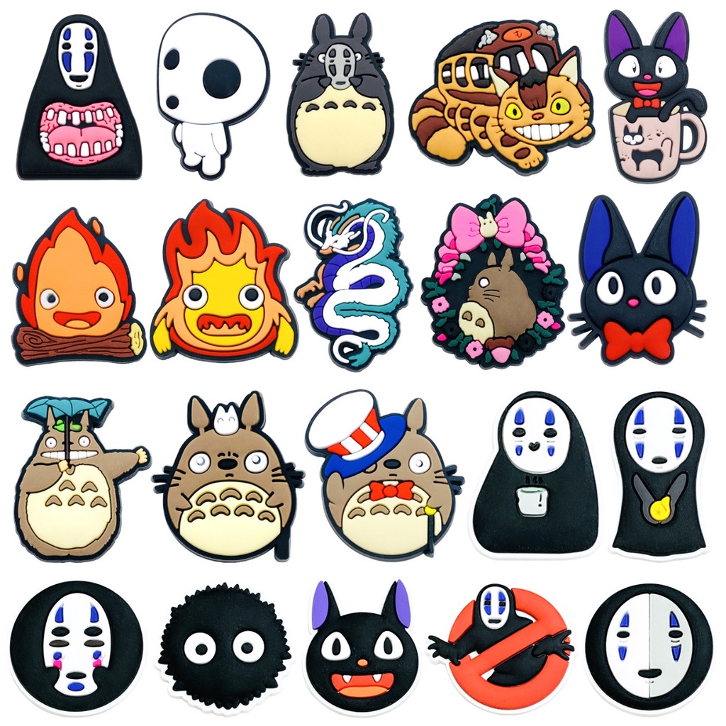 Japanese Anime jibitz Croc Totoro Jibits Charm Cat Shoe Charms No Face ...