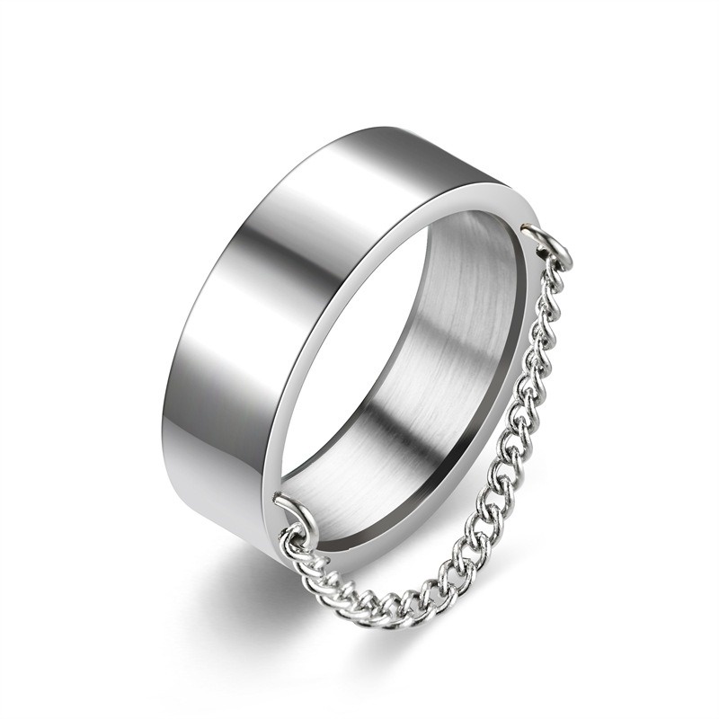 Brand new 8mm stainless steel chain ring,retro style men and women ...