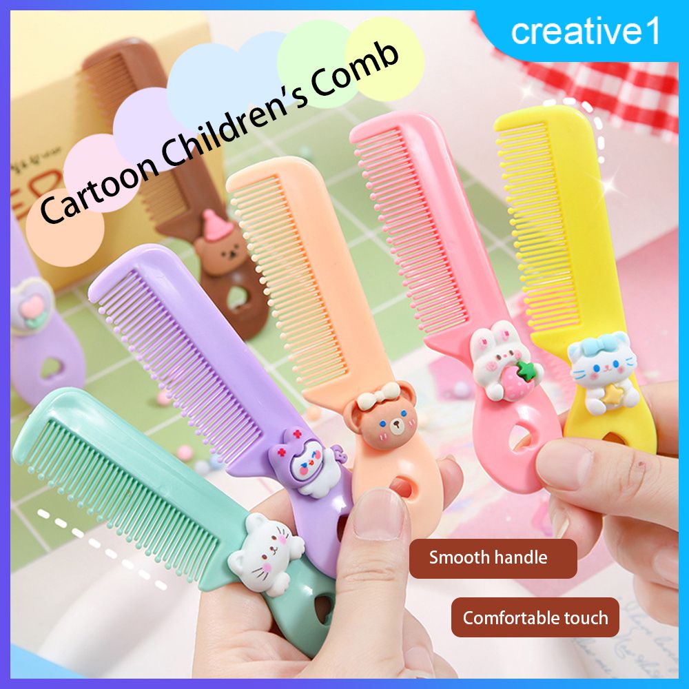 Cute Cartoon Baby Mini Combs Portbale Hair Brushes With Smooth Handle ...