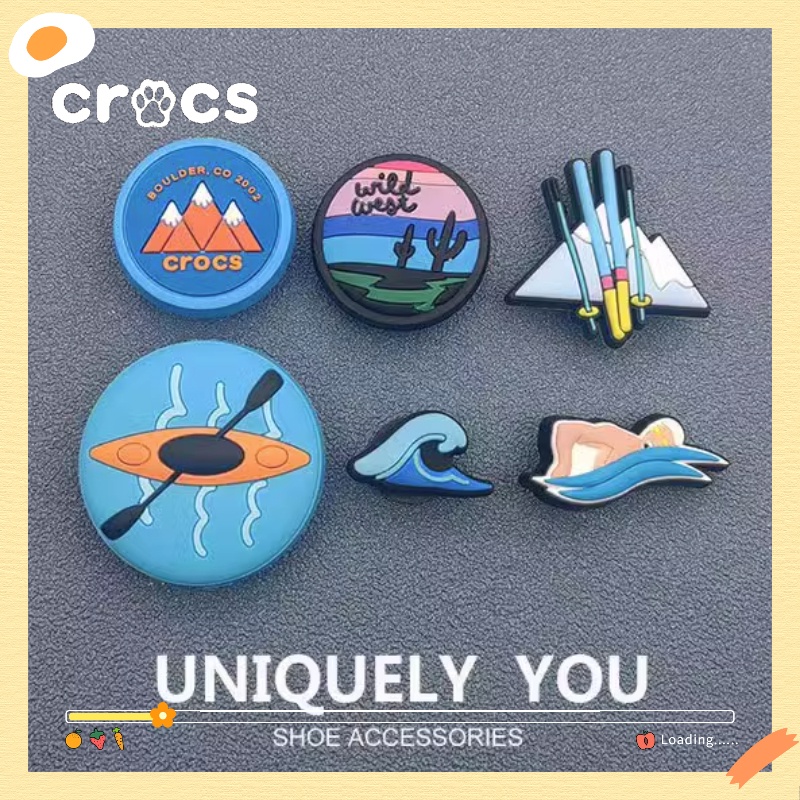 Crocs jibbitz Surf hole shoe buckle mountain seaside shoe flower Crocs ...