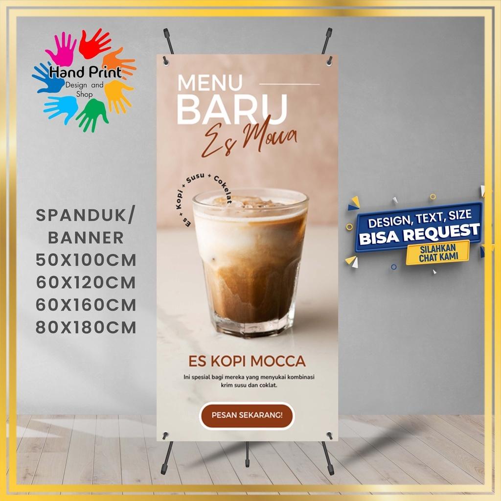 BANNER / BANNER Various Mocha Ice Drinks Cream Color 60x160 CM Suitable ...