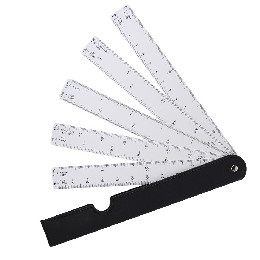 Fan Scale Ruler Folding Ruler Interior Design Drawing Clothing Ruler ...