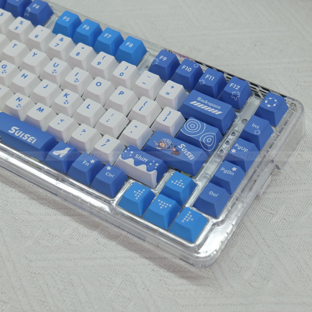Hoshimati Suisei Keycaps Cherry Profile Suisui Anime PBT Dye Sub ...