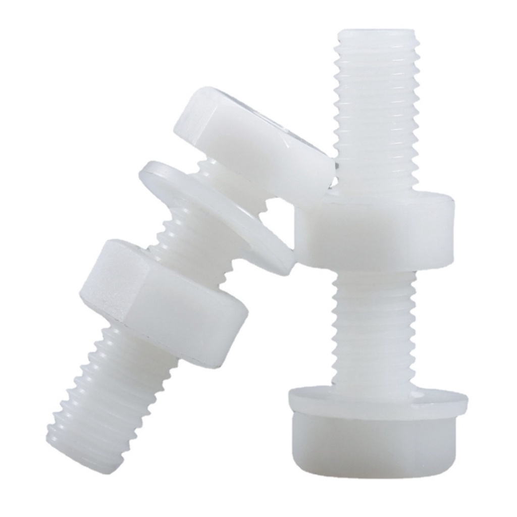 [JC] M8/m10/m12 White Hexagon Plastic Screw Set Plastic Screw Insulated ...