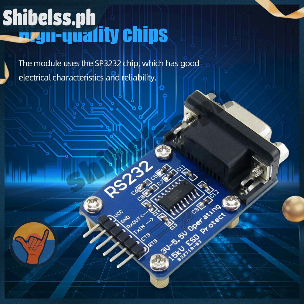 Waveshare RS232 SP3232 Module 3V-5.5V DB9 To TTL Converter Board ESD SP3232 Chip [shibelss.ph ...