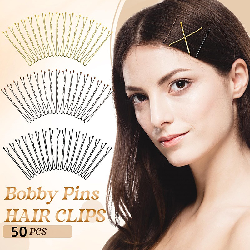 50pcs 5cm Hair Pins Kit Secure Hold Bobby Pins Clips for Women Girls ...