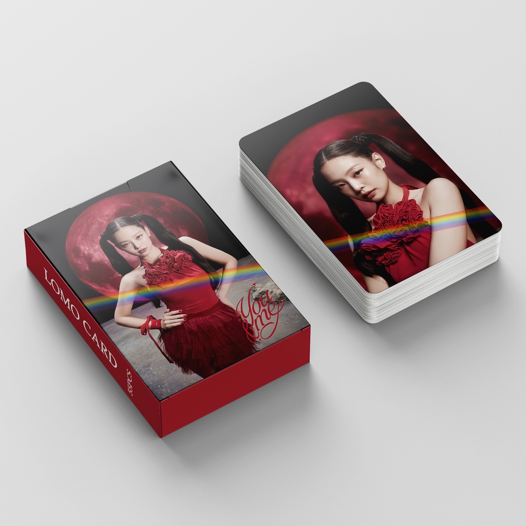 55pcs BP Laser Holographic Lomo Cards JENNIE SOLO You and Me Album THE ...