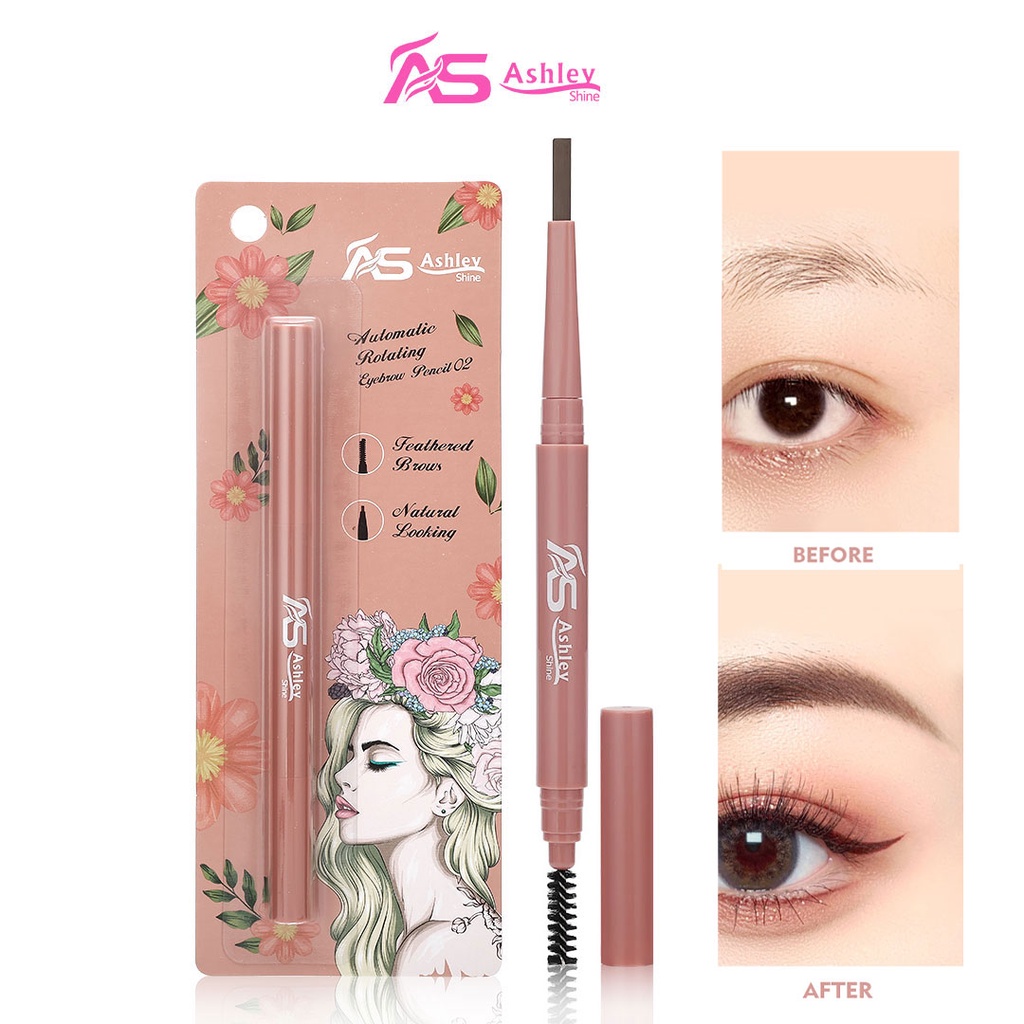 Ashley Shine Eye Makeup Set Eyeliner Eyebrow Pencil Brown Daily Use ...