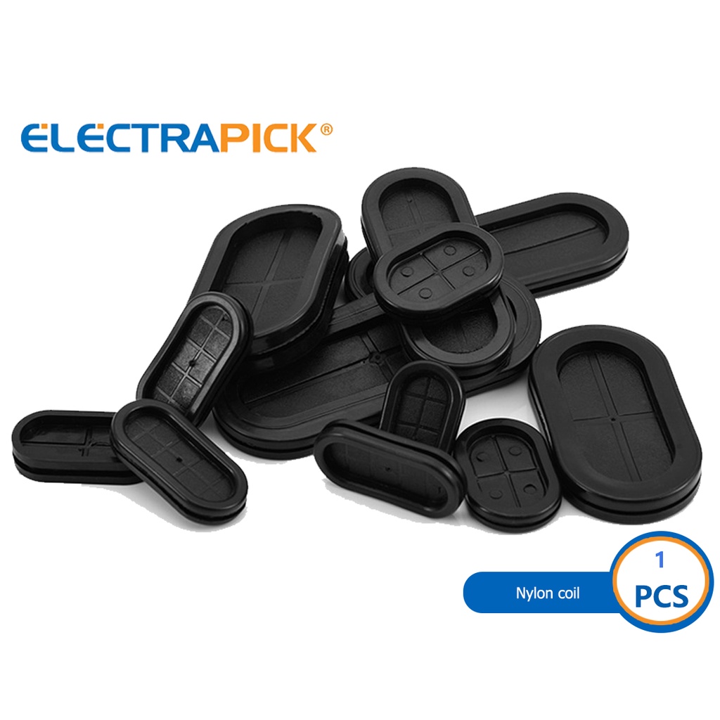 Electrapick 13mm-110mm Oval Rubber Grommet Blanking Hole Wiring Cable ...