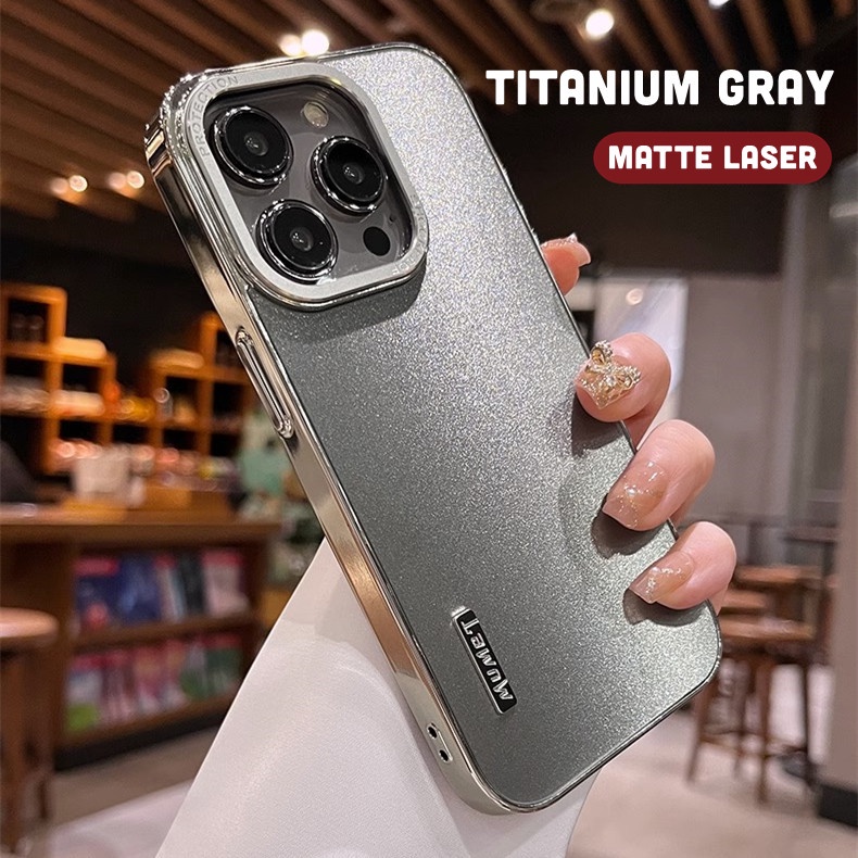 New 15 Titanium gray Matte Laser gradient Hard Case for IPhone 12 13 14 ...