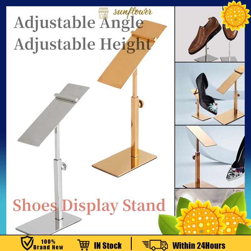 Adjustable Angle Stainless Steel High Heel Shoe Display Stand Window ...