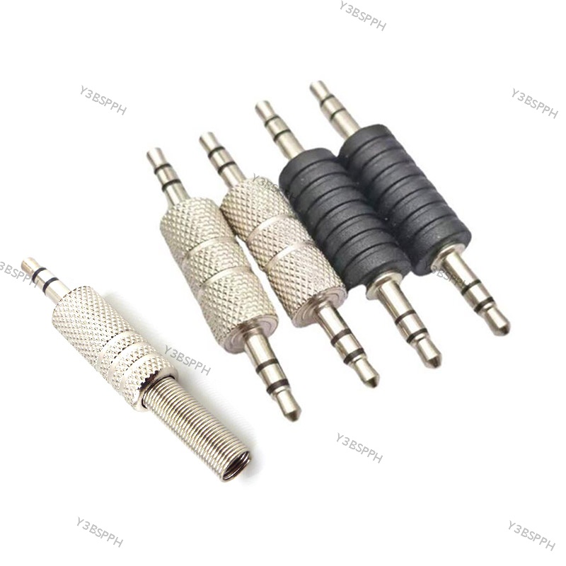 3.5mm Male to 3.5 Male Audio Jack Adapter 3 pole Stereo Aux Connector ...