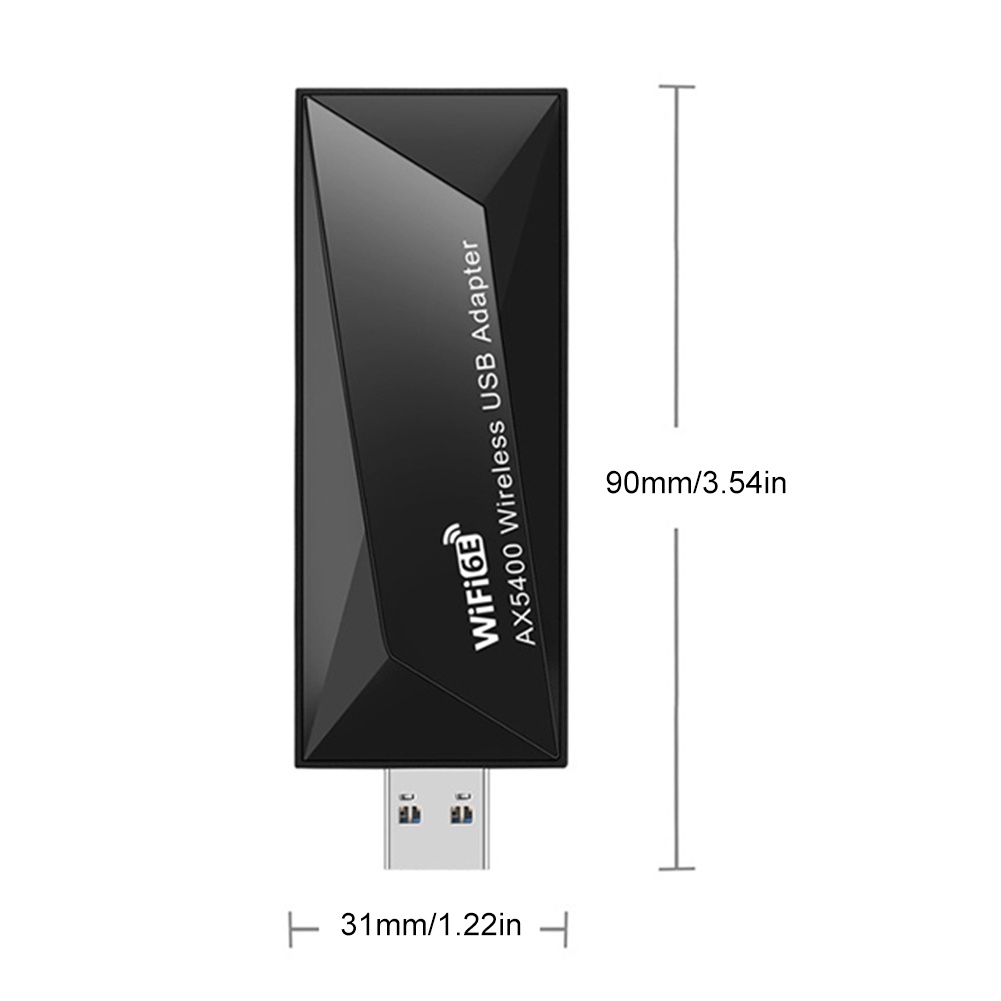 WiFi 6E Wireless Network Card 5400Mbps Tri-Band 2.4G 5G 6G WiFi Dongle Adapter Driver Free for ...