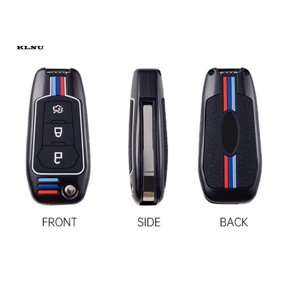 KLNU Zinc Alloy Car Remote Key Case Cover Shell Fob for Ford Figo 2017 ...