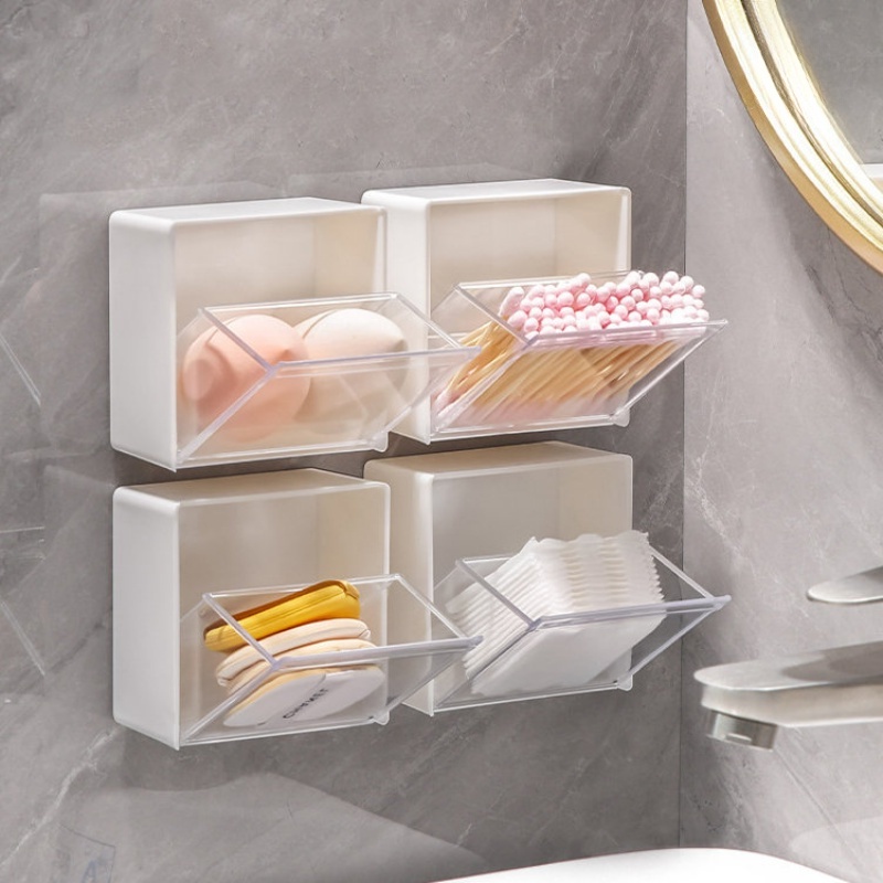 Punch-Free Space Saving Wall Mounted Storage Case Bathroom Waterproof ...