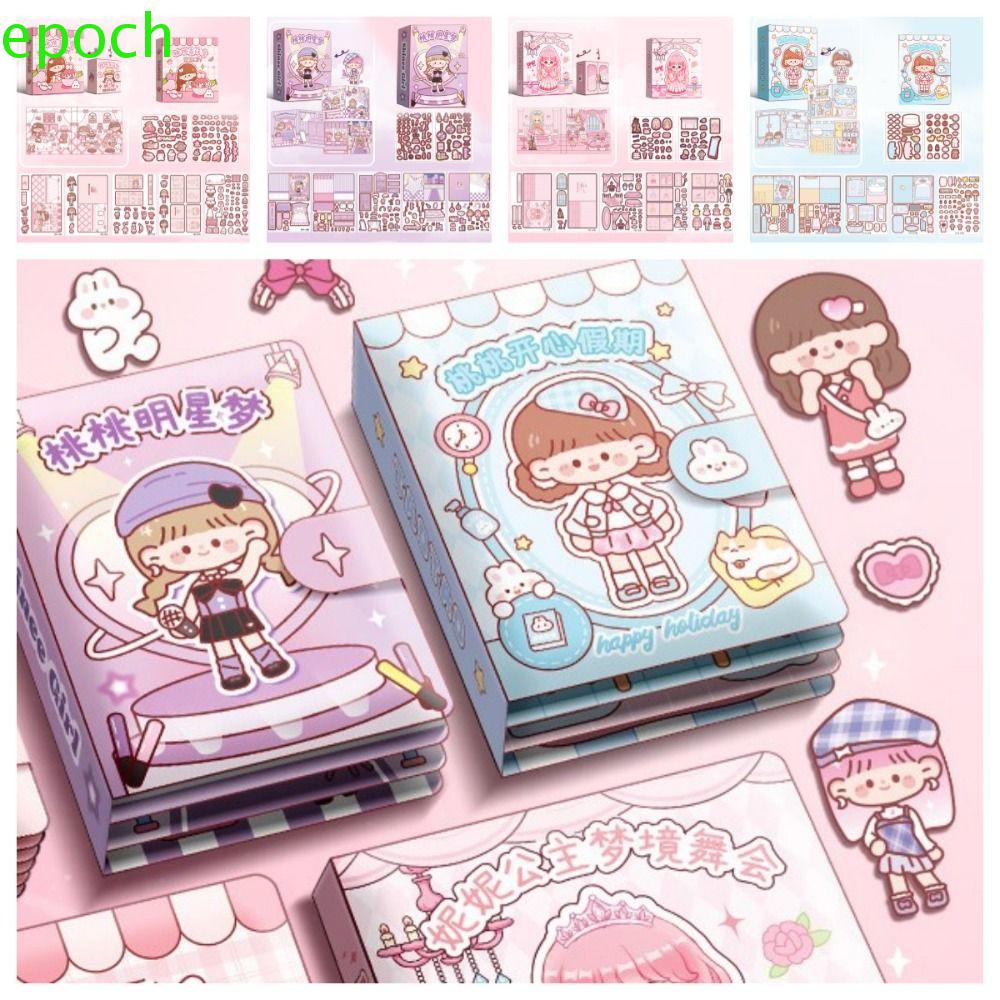EPOCH DIY Kids Quiet Book, Paper Girls Busy Book Girls Sticker Book ...