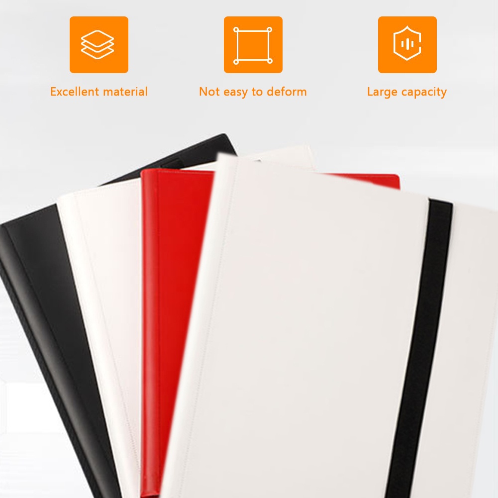 360 Cards Pocket Holder Binders Albums Portable Waterproof With Elastic ...