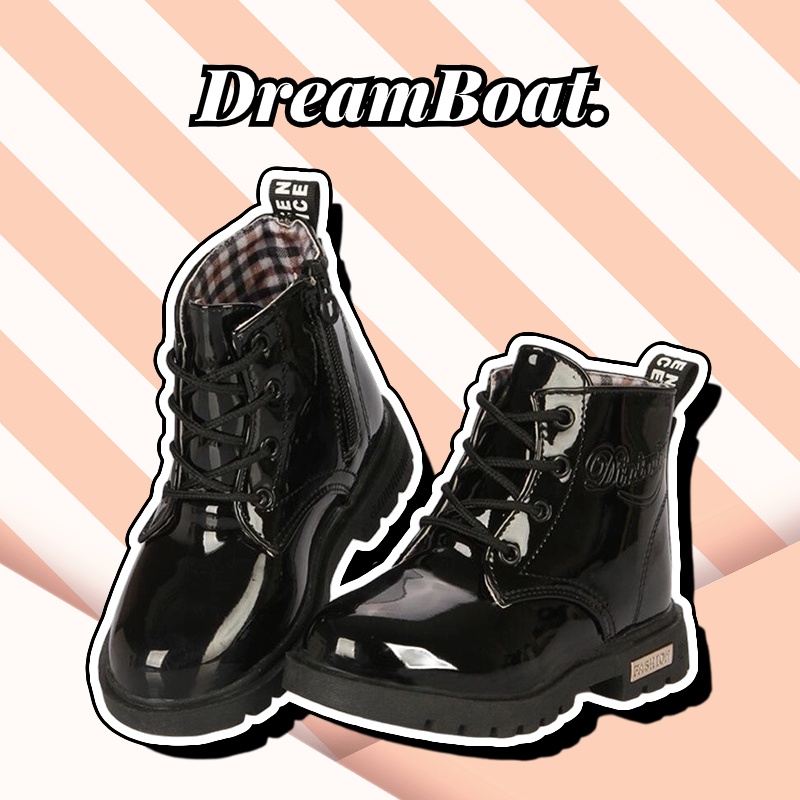 Size 21-37 Leather Martin Boots for Kids Girls & Boys Korean 1-6 Olds ...