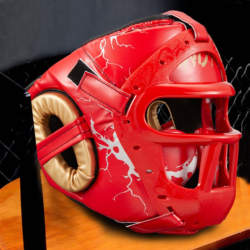 Fully Enclosed Boxing Helmet Adult Children Face Protection Mask Head ...