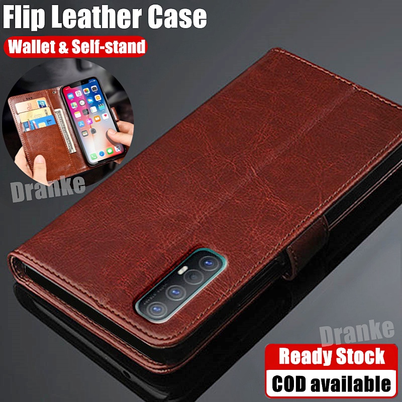 For OPPO Reno3 Pro 4G CPH2035 CPH2037 CPH2036 Premium Leather Flip ...