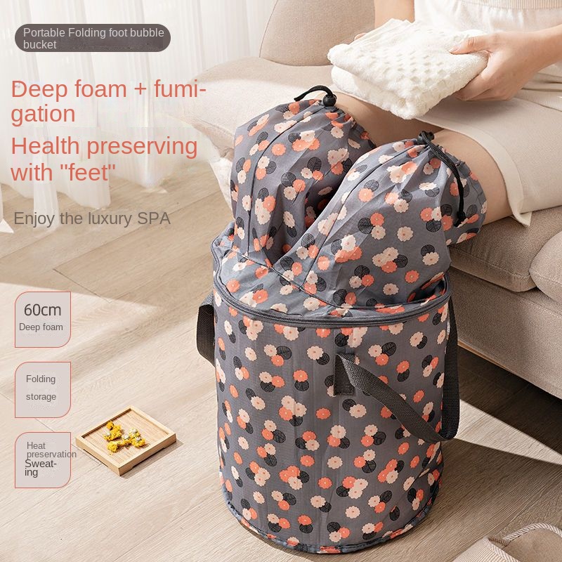 Foot hydrotherapy heater scrub folding foot bubble bucket lower leg ...