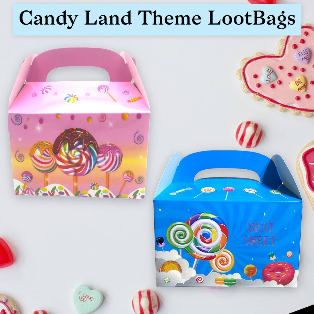 12pcs Donut Candy Land Theme Sweets dessert Donut Lollipop Pink Blue ...