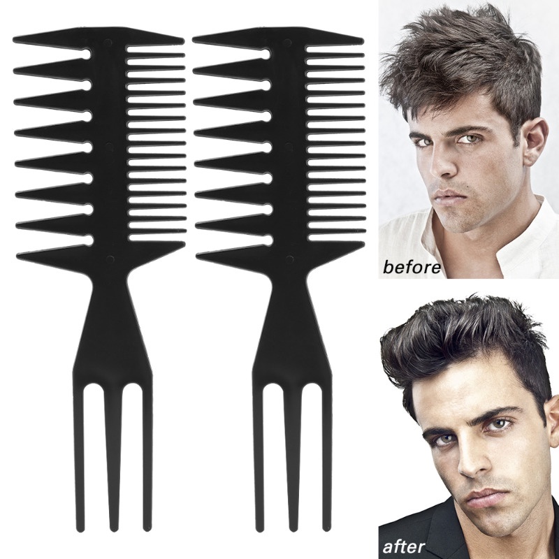 Men Big Back Head Comb Double-sided Large Wide Tooth Texture Comb Hair ...