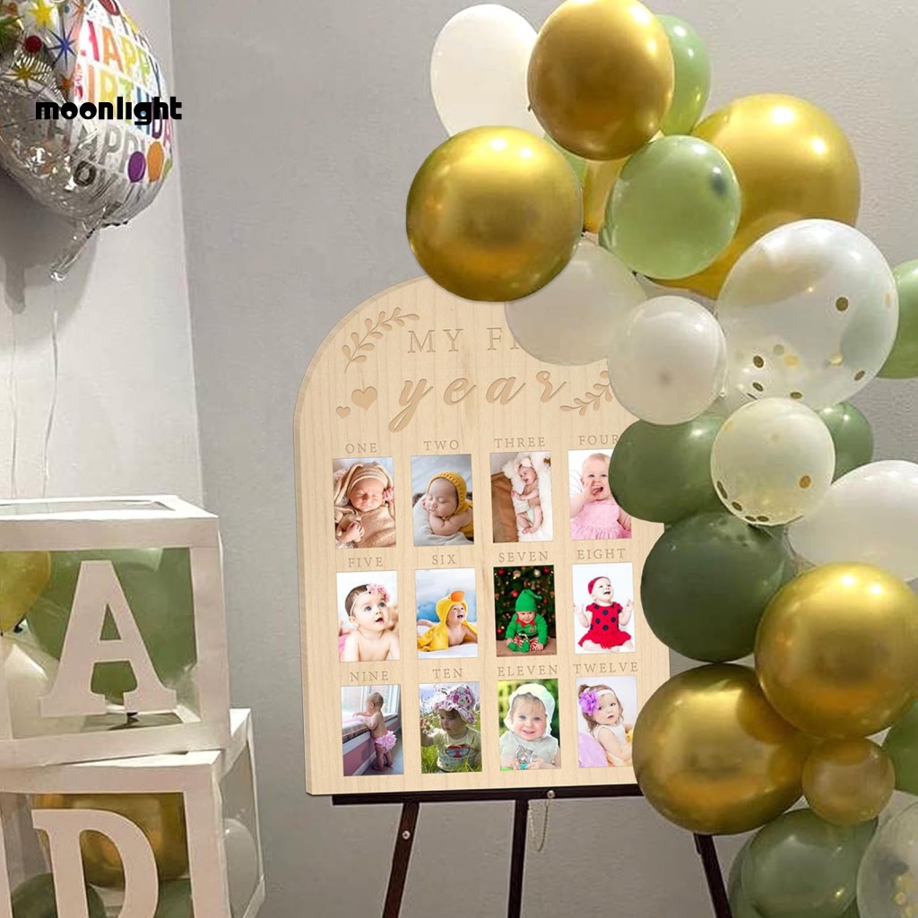 [MO] Newborn Milestone Photo Frame Baby Milestone Photo Display Frame ...