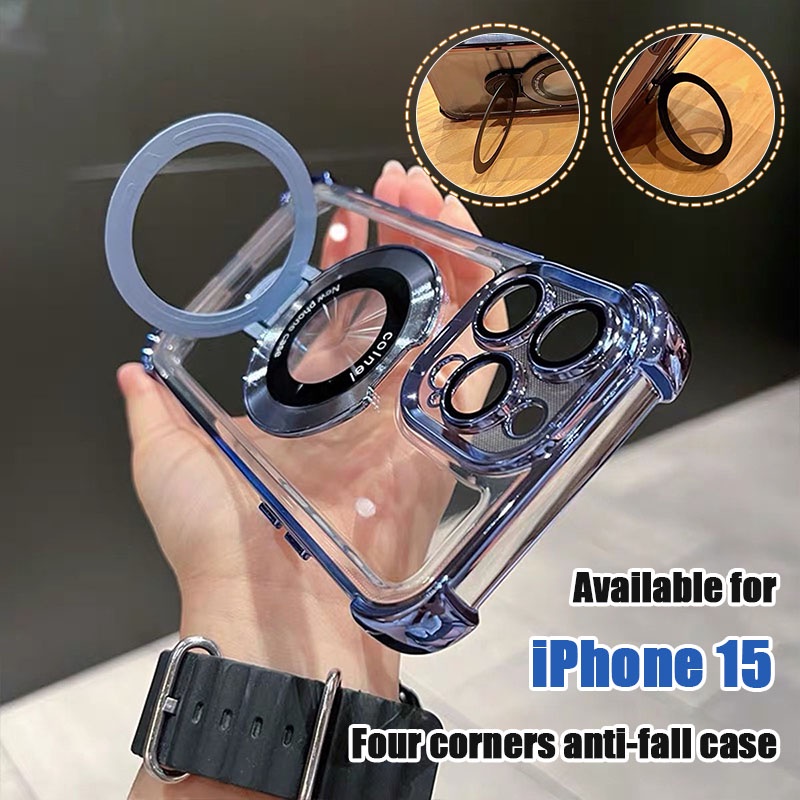 Luxury four-corner anti-drop airbag with lens membrane case for iPhone ...