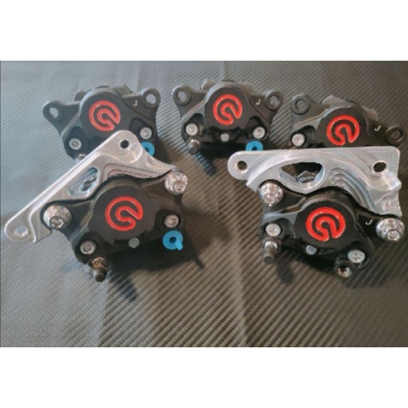brembo red logo 2 pot caliper with braket FOR MIO & WAVE | Shopee ...