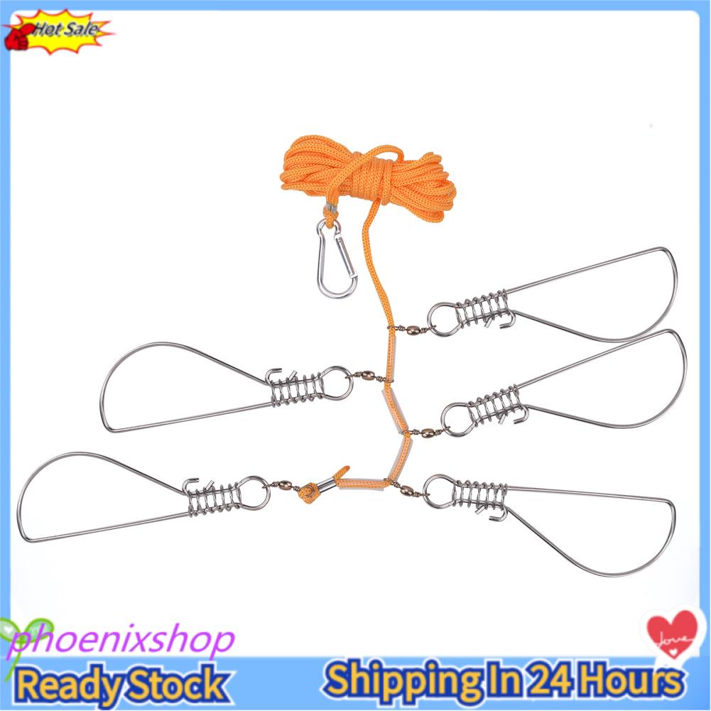 Phoenixshop ( 1)Stainless Steel Heavy Duty Fishing Catch Stringer With ...