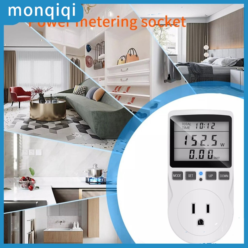 KWh AC Digital Watt Power Meter Electric Monitor US Plug Socket Voltage ...