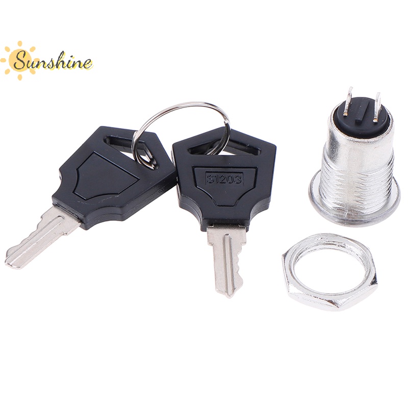 Sunshine> 1pc 12mm Mini Key Switch ON/OFF Lock Switch KS-02 KS02 ...