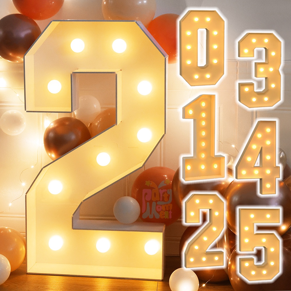 91cm Large Number Standee DIY Foam Board with 10 Lights Filling Box ...