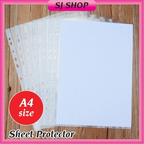 A4 11 Hole Sheet Protector 10 sheets Clear Sheet Protector A4 Paper ...