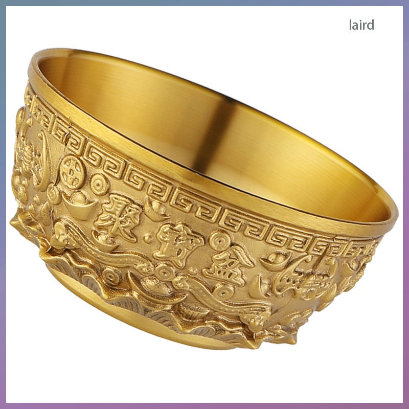 Gold Decor Smudge Pot Zen Bowl Wealth Golden Tone Treasure Wealth ...