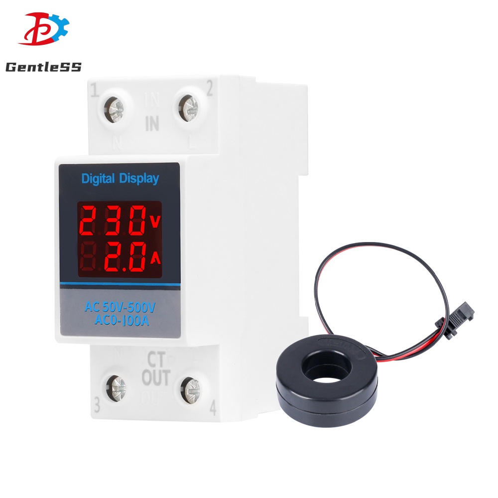 Digital Single Phase Energy Meter Tester Electricity Usage Monitor AC50 ...