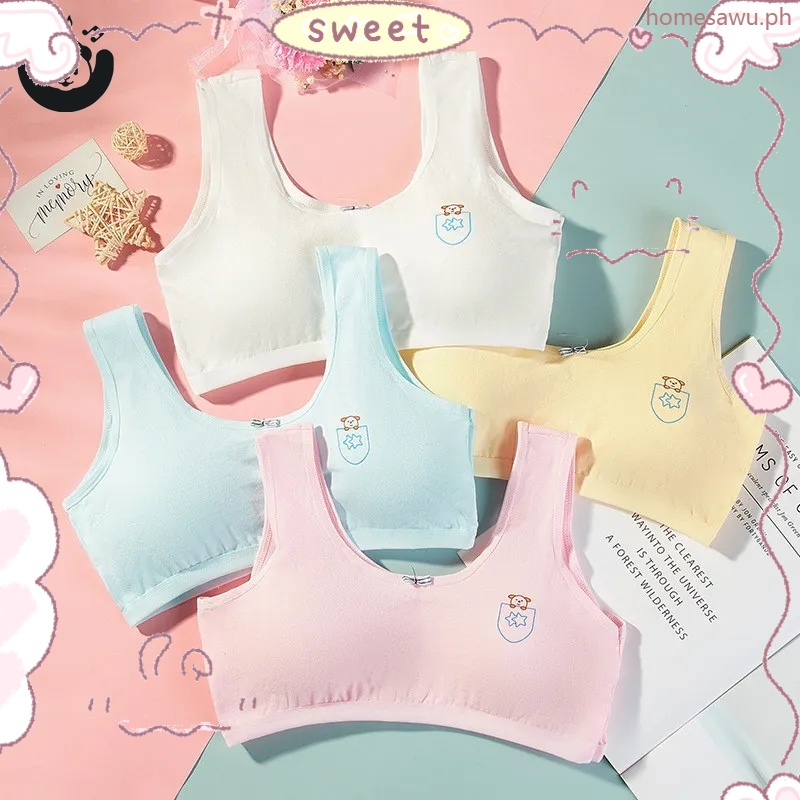 Menoea Girls Brassiere Underwear Cotton Kids Bra Dot Design Adolescente ...