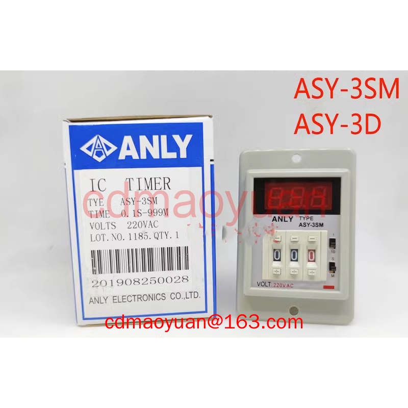 Anliang ANLY Time Relay ASY-3SM ASY-3D 220VAC 999S 999M Time Delay Timer | Shopee Philippines