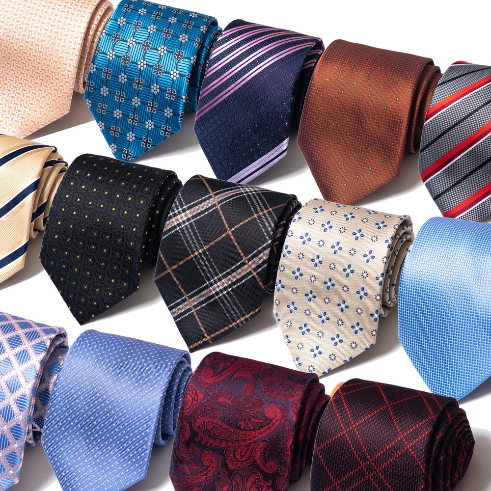 Slim Necktie For Men Ties Business Formal Ties Polyester Groom Wedding ...