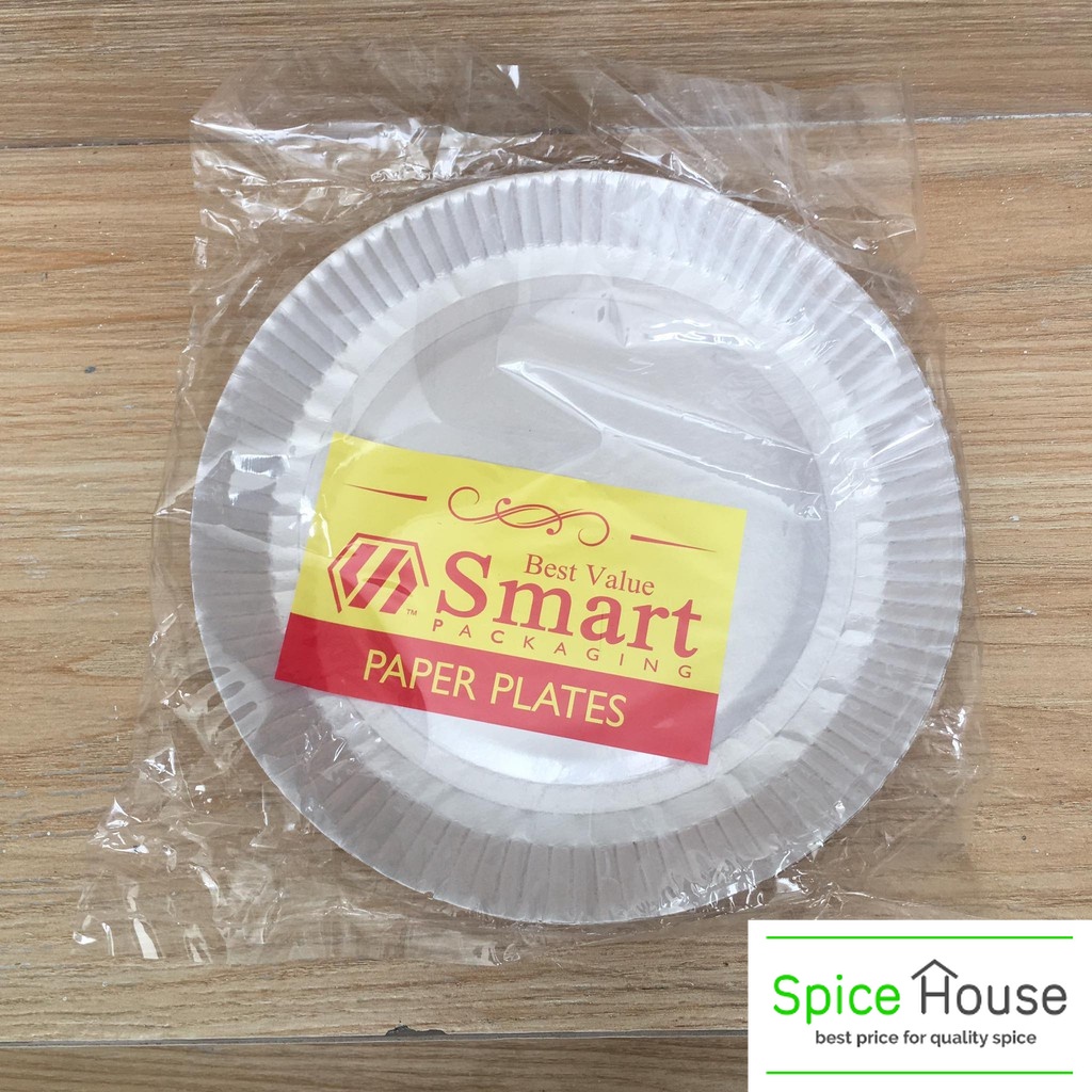 Paper Plate Silver Laminated 20pcs | Shopee Philippines