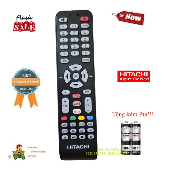 [Freeship] remote control Hitachi ledlcd smart TV-New genuine Hitachi ...