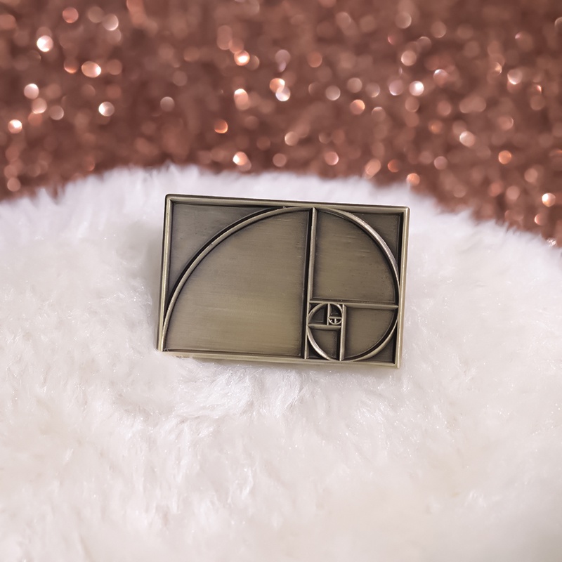 Fibonacci Golden Ratio Enamel Pins Geometry Brooch Badge Lapel Pin ...