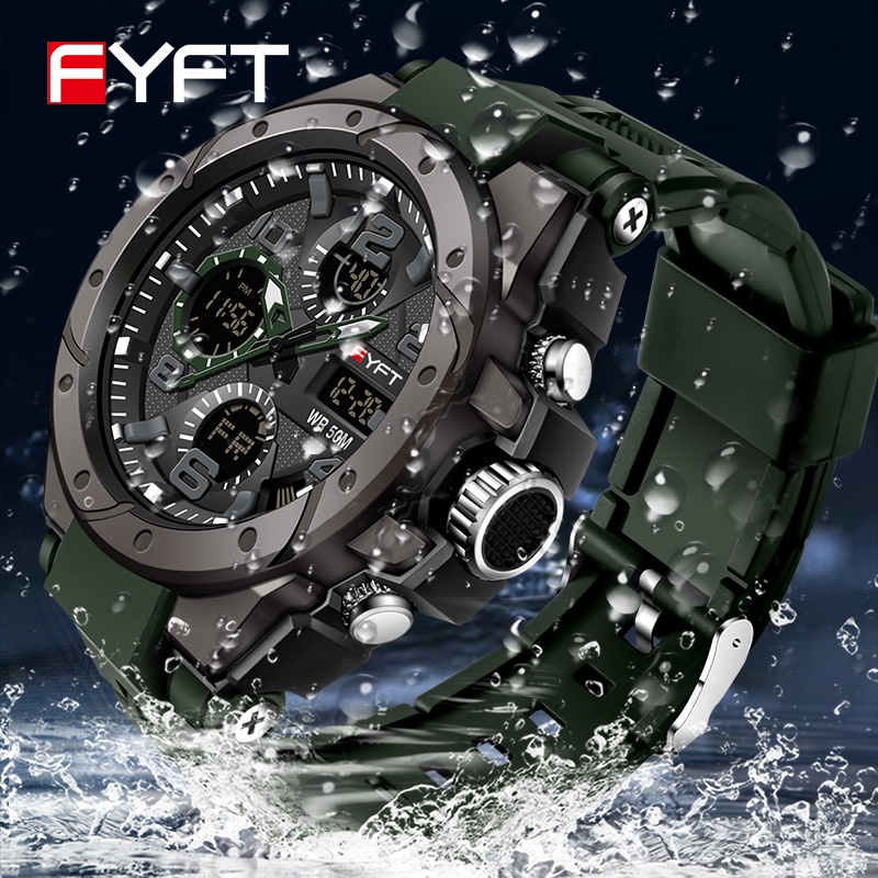 FYFT Luxury Brand Waterproof Men's Watch Sports Chronology Code Watch ...