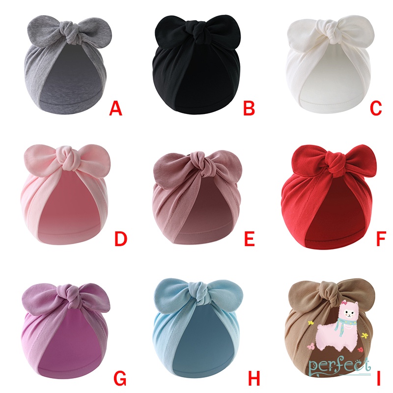Baby Hat For Infant Girl Boy Cotton Bow tie Embryo Hats For Newborn ...
