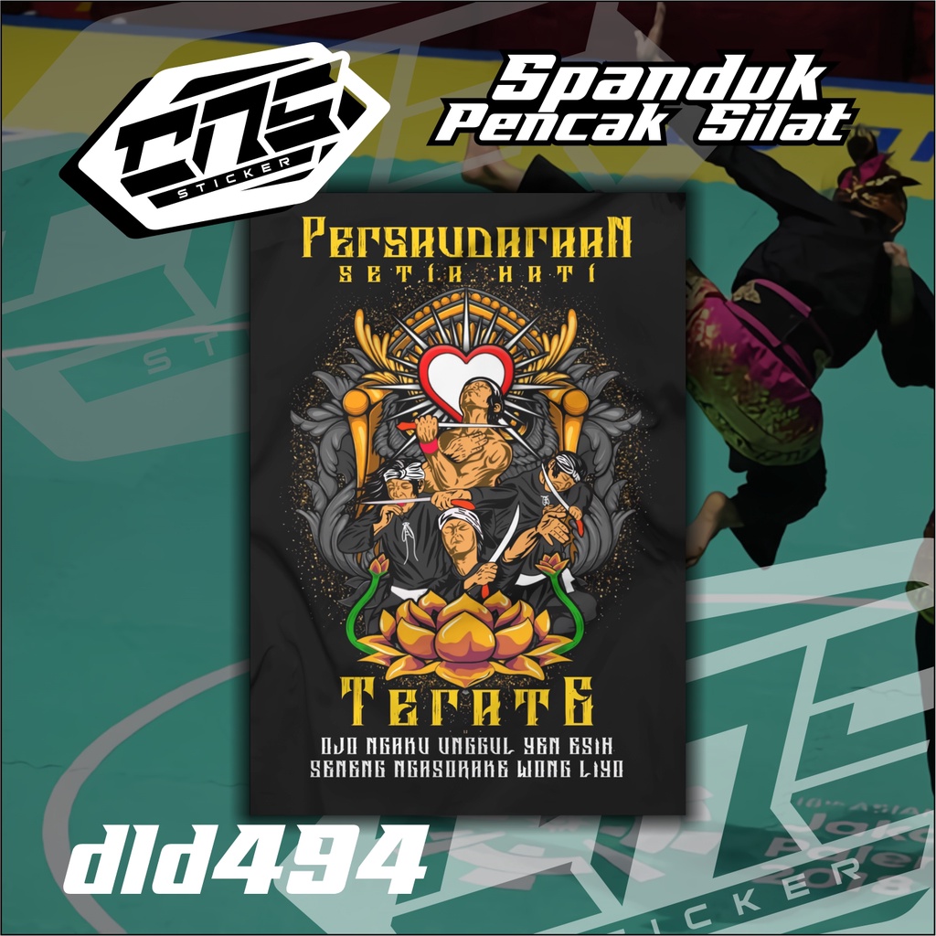 Psht TERATE pencak silat banner flag, printed satin material. Can ...
