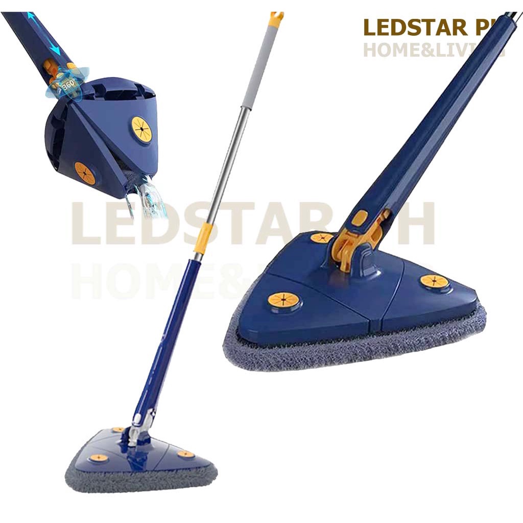Spin Mop Floor mop Self Wash Triangle Mop Rotatable Cleaning Mop Flat ...