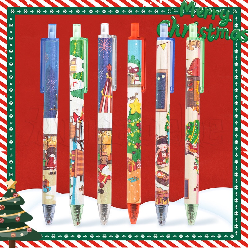 Writing Pen For Student Final Exam/ Cute Cartoon Santa Claus Press ...