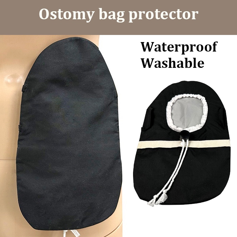 Universal Black Ostomy Bag Protector // Waterproof Ostomy Bag Protector ...