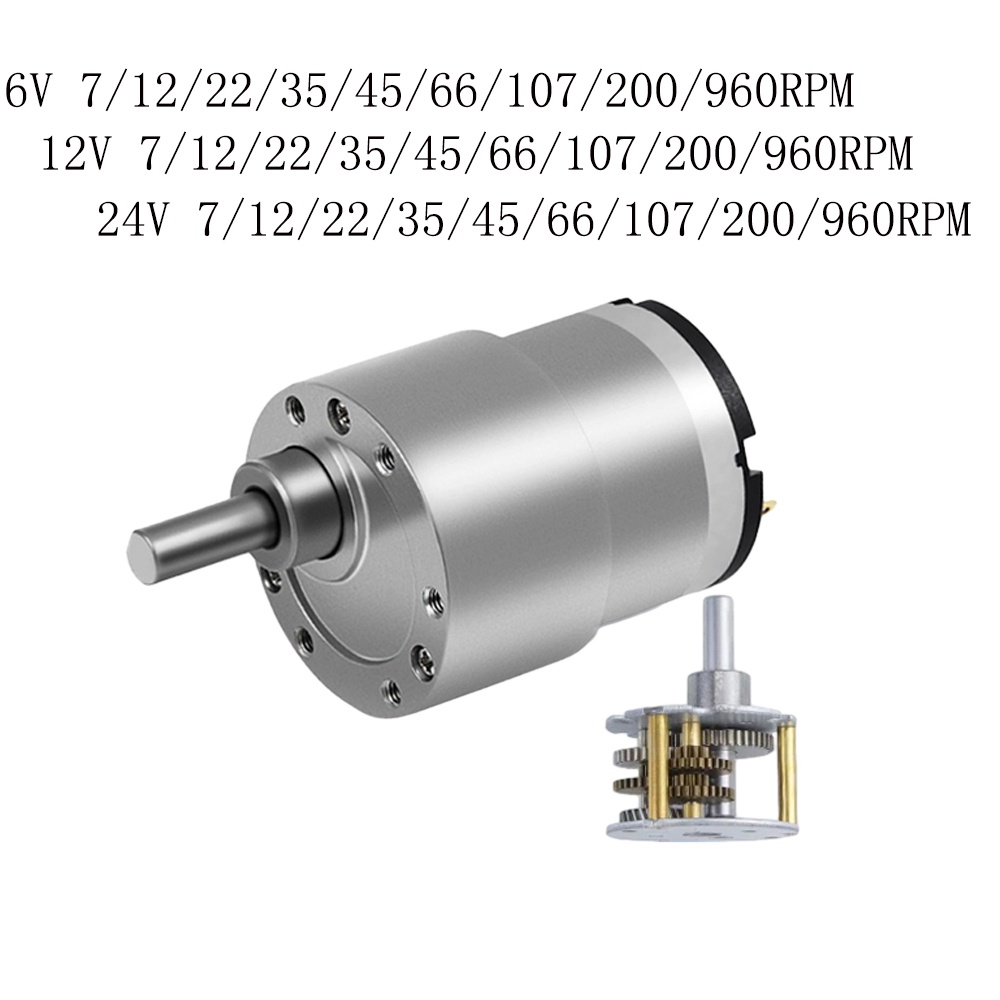 JGB37-520 DC6V/12V/24V High Torque Gear Motor Metal Gear Box Motor 7/12 ...